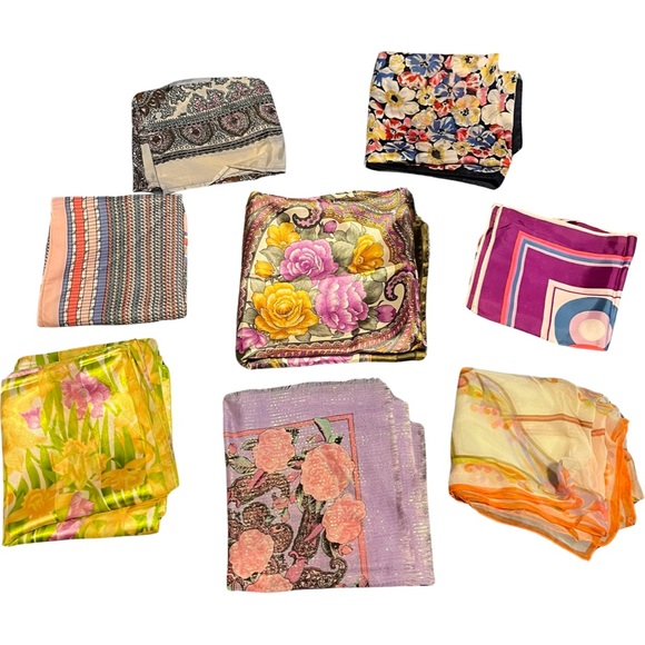 Vintage | Accessories | Vintage Scarves Collection 94s To 1980s All 8 ...